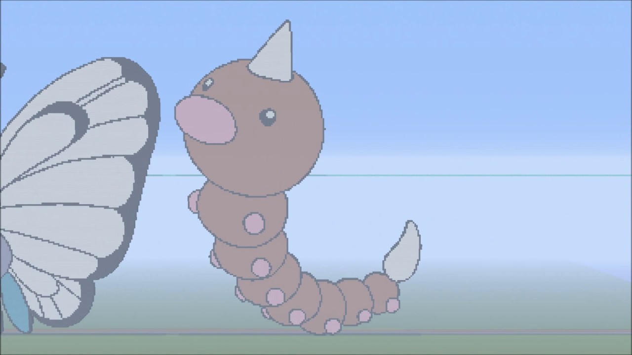 Minecraft Pixel Art Timelapse Weedle - YouTube