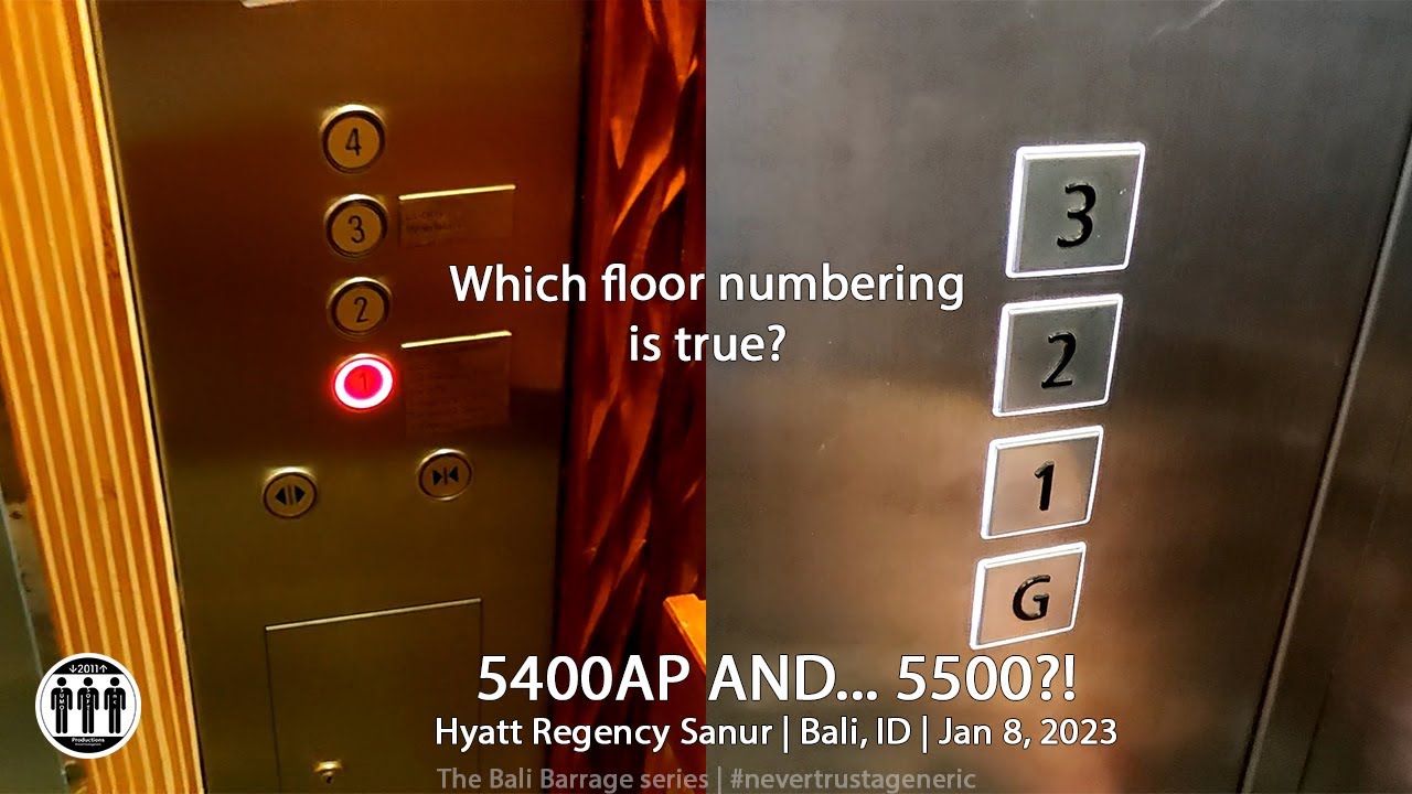 5x Schindler Lifts / Elevators at Hyatt Regency (Sanur), Bali - YouTube