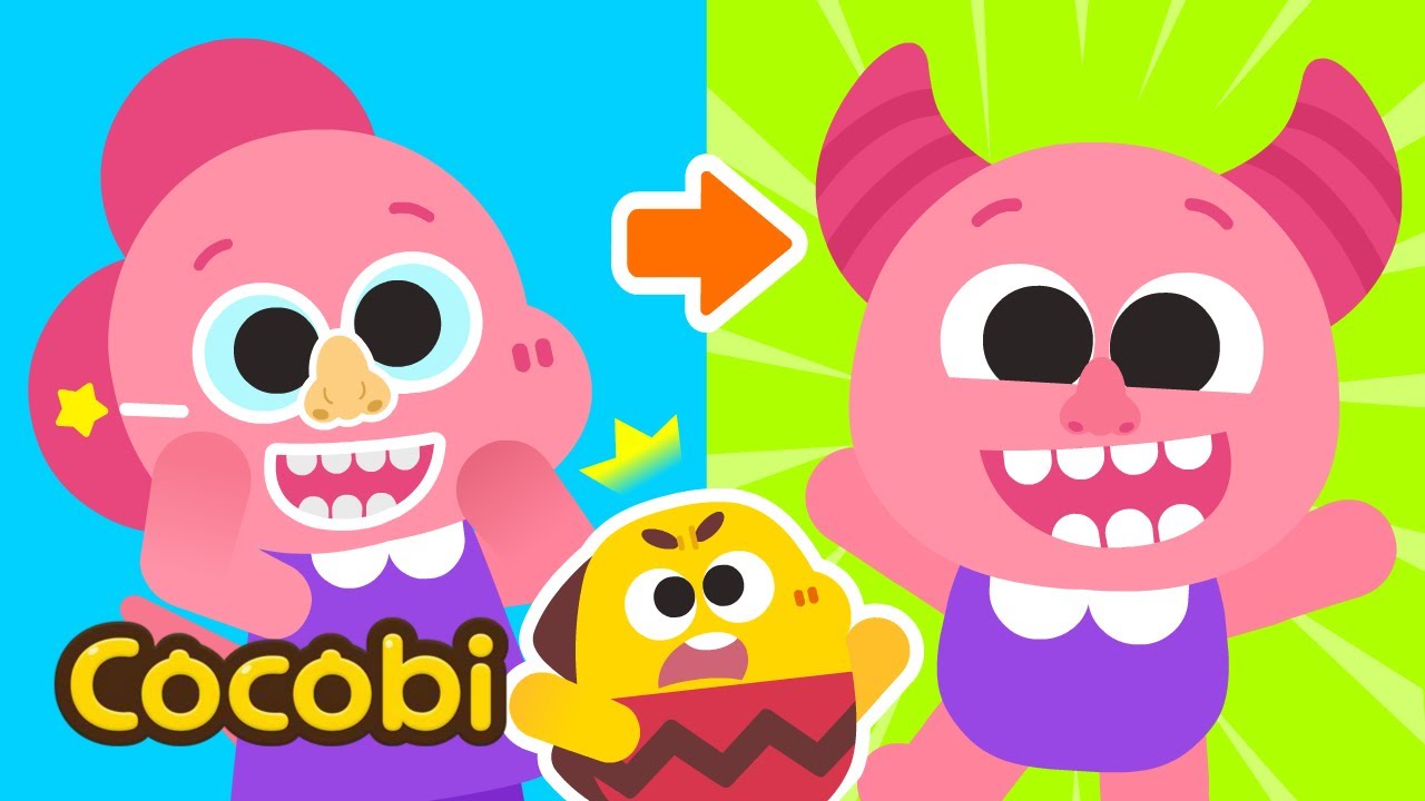 Eyes Nose Mouth Stickers | Songs for Kids | Cocobi - YouTube
