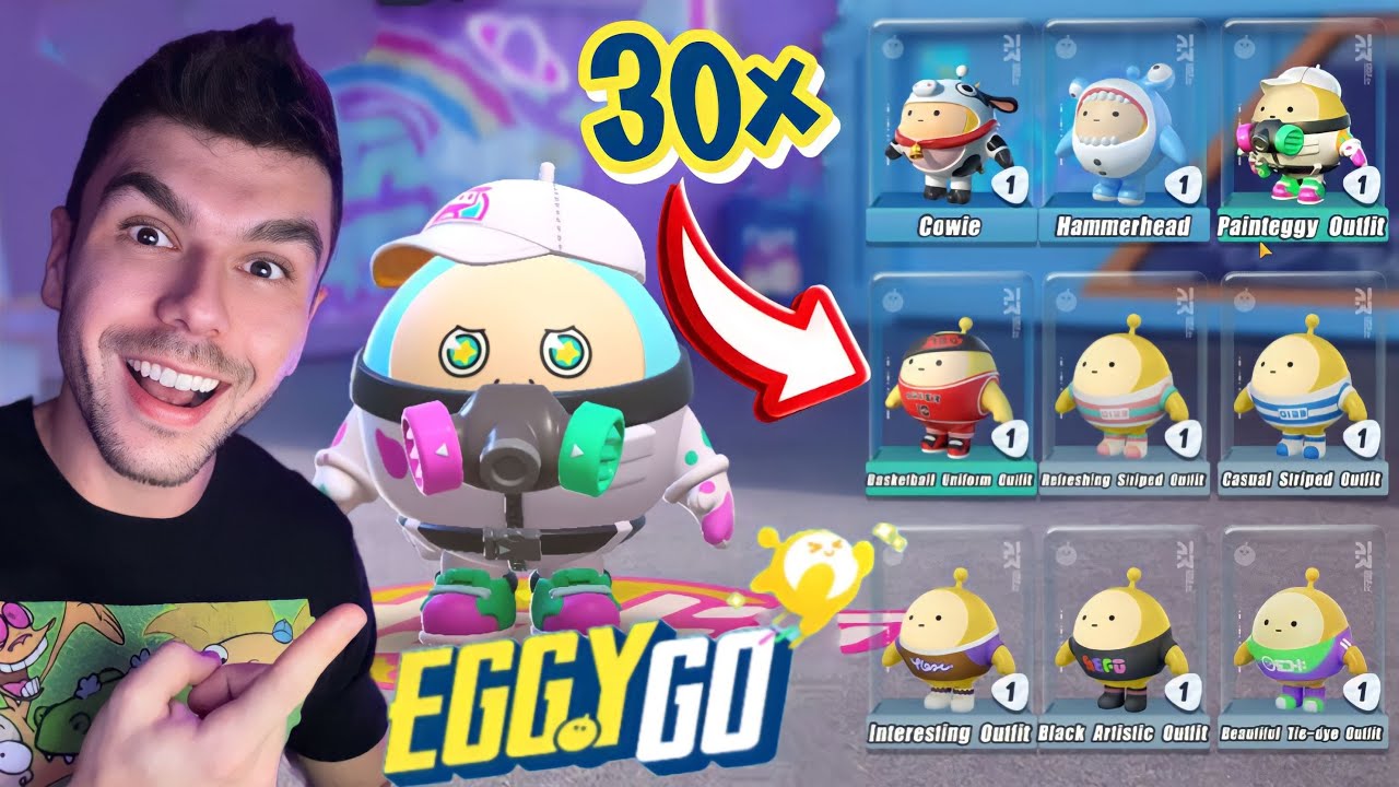 JOGUEI EGGY PARTY E ABRI MAIS DE 30 CAIXAS DE SKINS! - YouTube