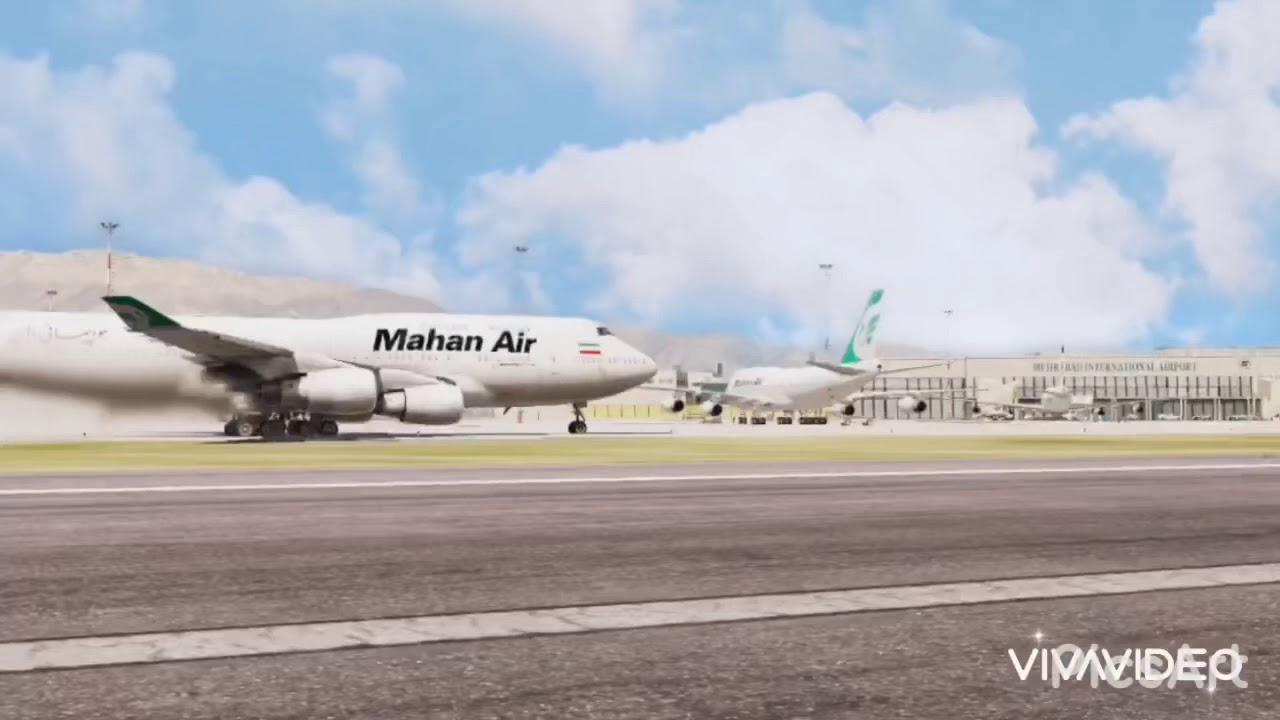 Mahan air flight tehran to shiraz with Boeing 747-400 EP-MNB xplane 11 ...