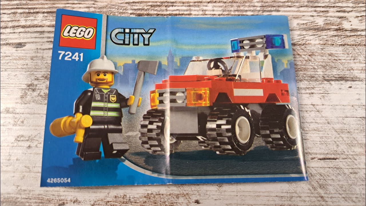 Lego City 7241 "Fire Car" from 2005 (all bags, no talking, no speed ...