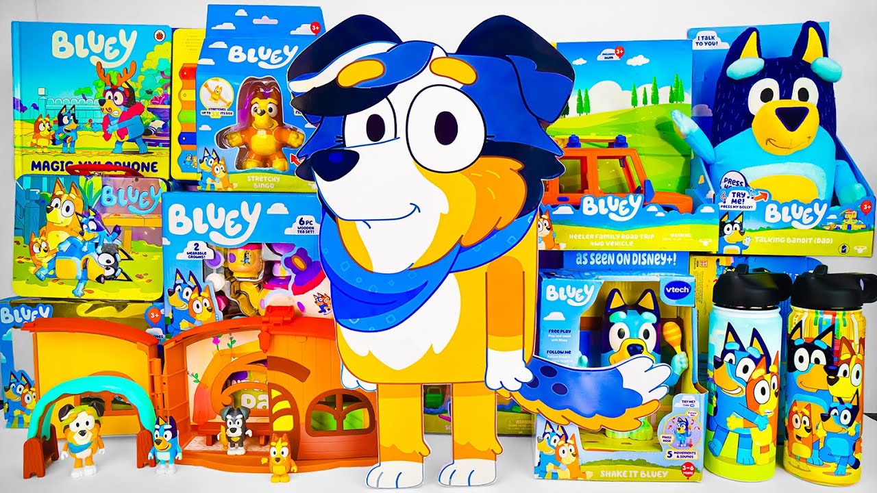 Bluey Toy Collection Unboxing Review 💙 Mystery Bluey Calypso Box 💙 ...