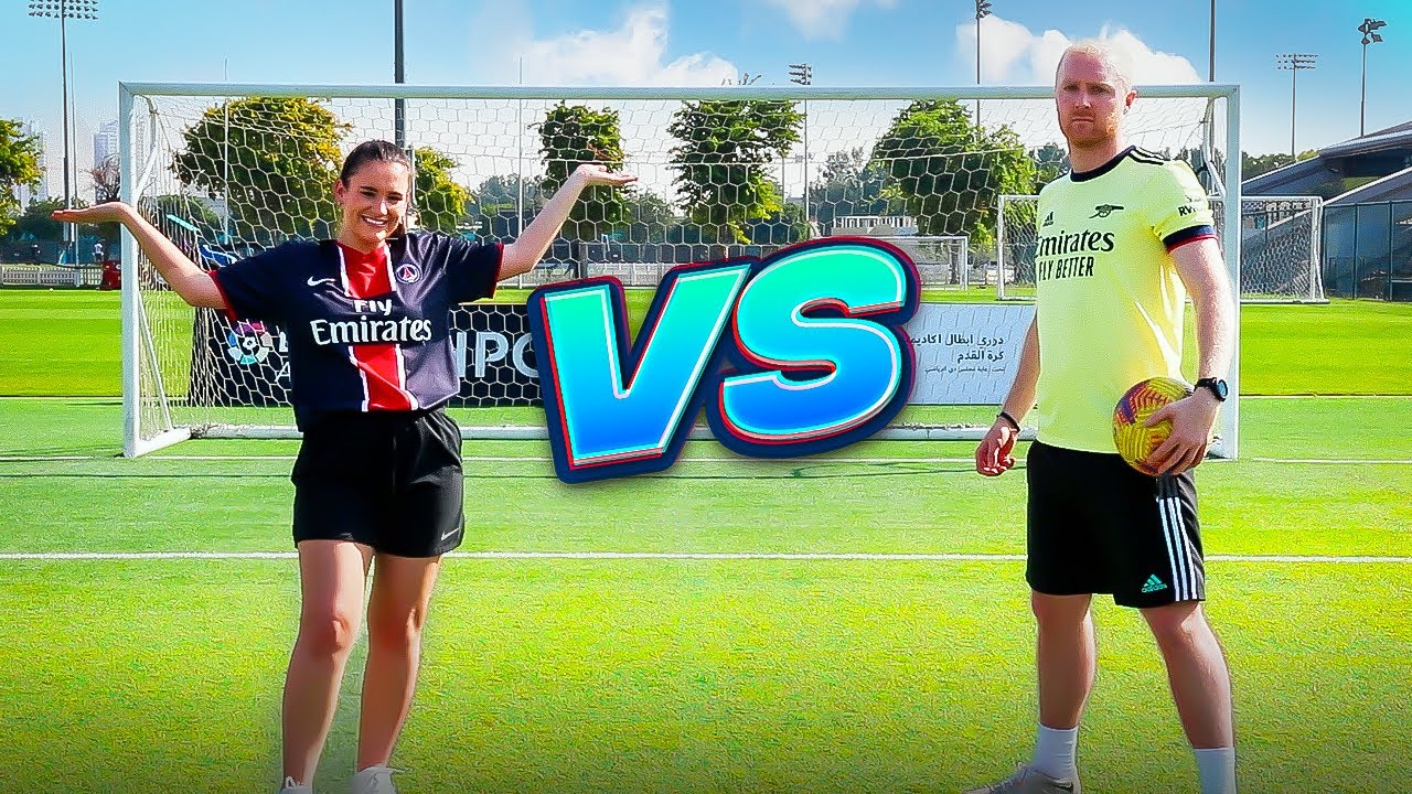 Boyfriend vs Girlfriend Football Challenge! - YouTube
