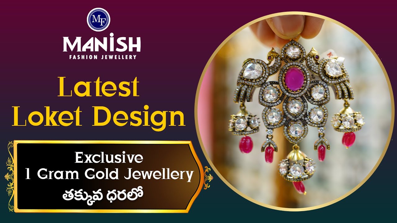 Latest Loket Designs at Manish fashion jewellery | Dilsukhnagar # ...