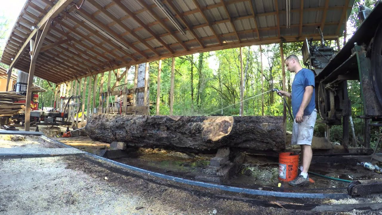 Milling a 12,000 LB Silver Maple Log - YouTube