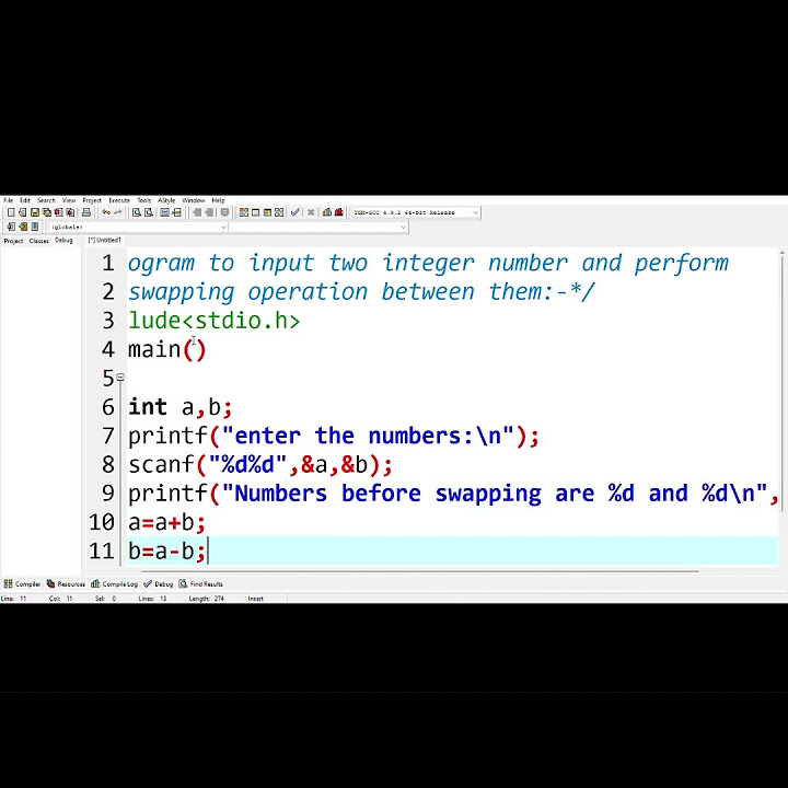 Program To Perform The Swapping Operation In C Programming Language
