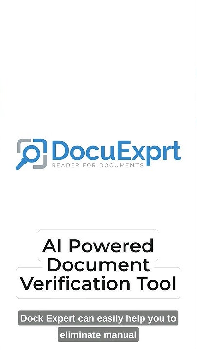 AI Powered Document Verification | DocuExprt - YouTube