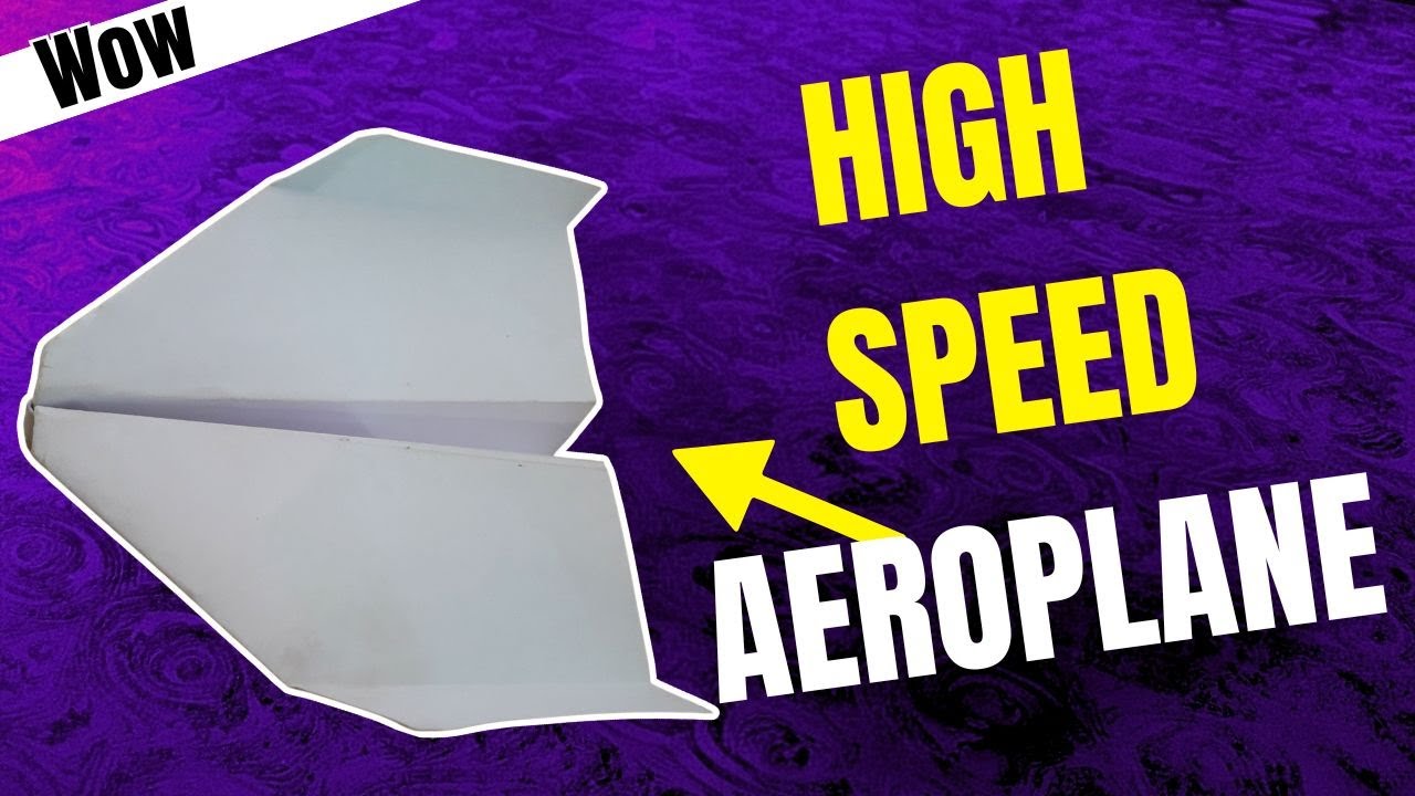 How To Make High Speed Paper Aeroplan for Flight Time | Tiny Plaza ...