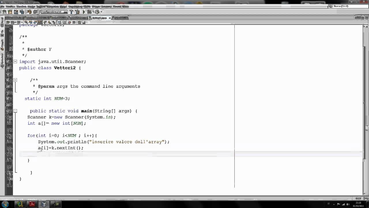Tutorial java ita lezione 19 - Array - Max (2) - YouTube