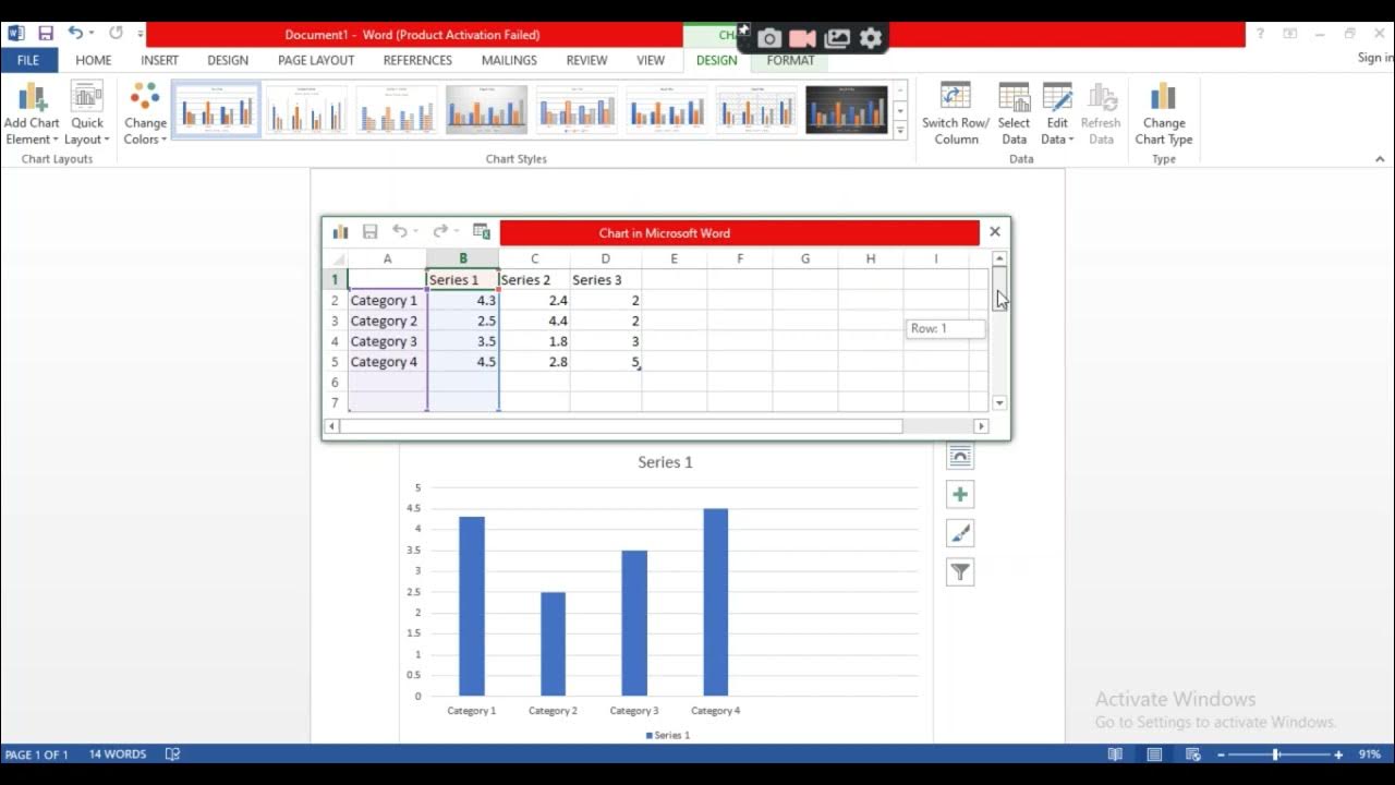 how to make bar charts in MSWORD Channel | MS WORD - YouTube