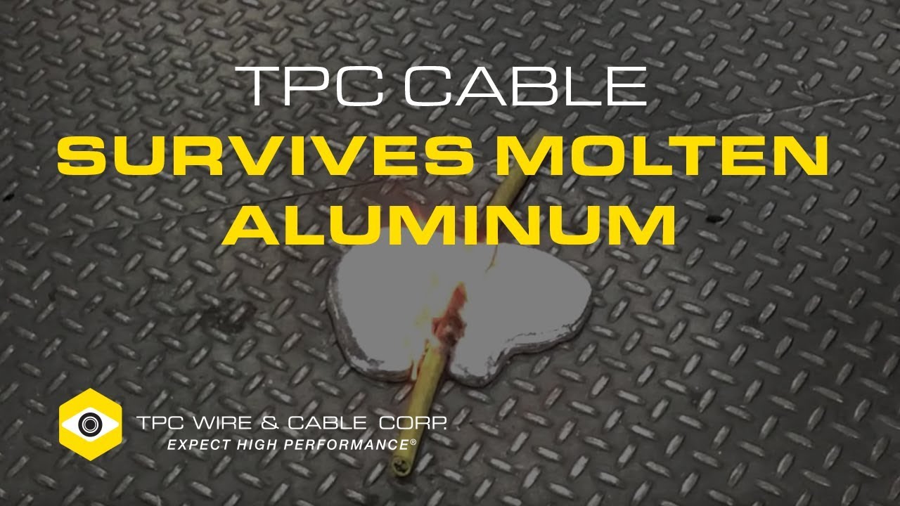 High-Temperature Cable Survives Molten Aluminum - YouTube