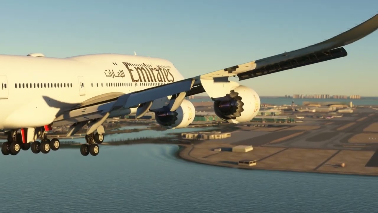 Sunrise Approach at Doha EMIRATES 747-8i - YouTube