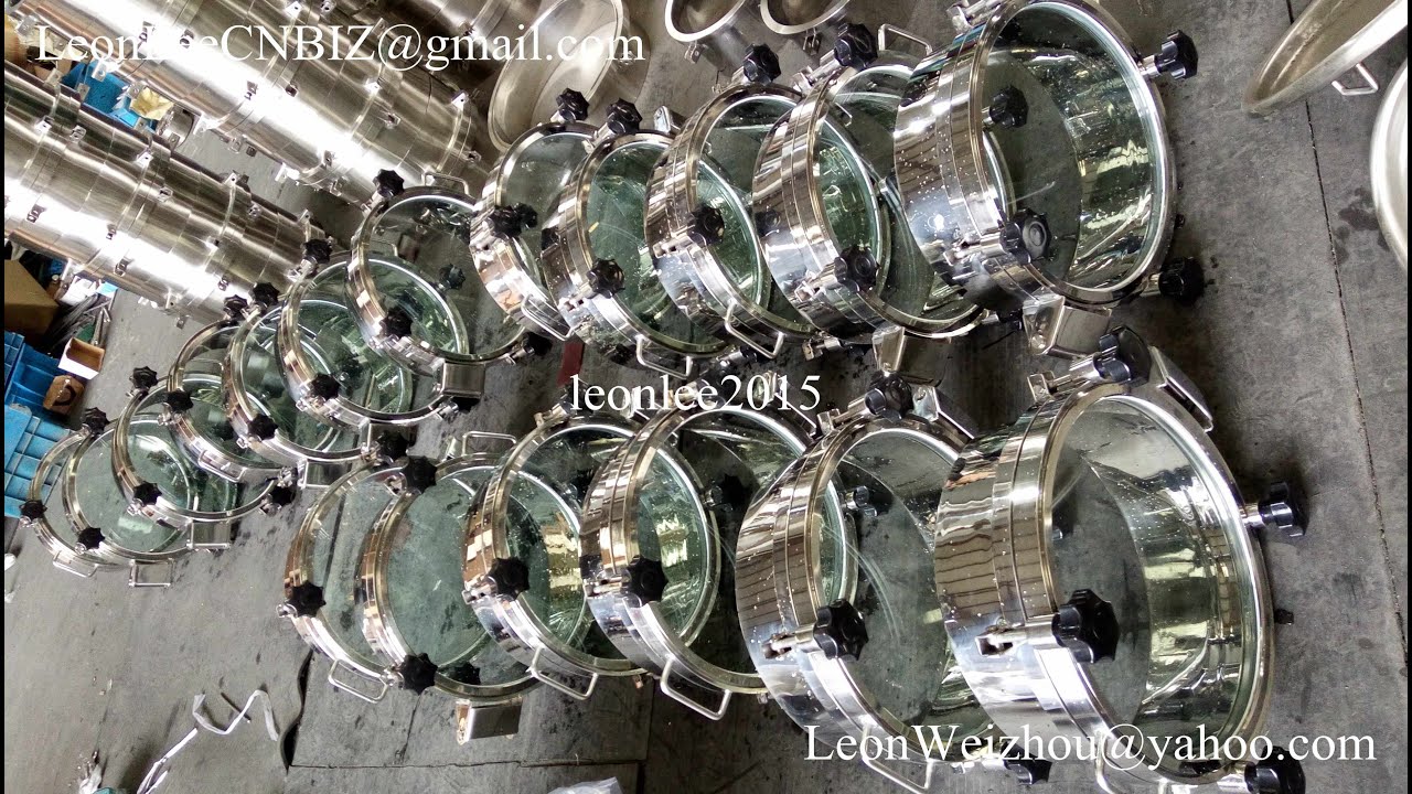 brewery tank manholes with glass lids - manway with glass manhole ...