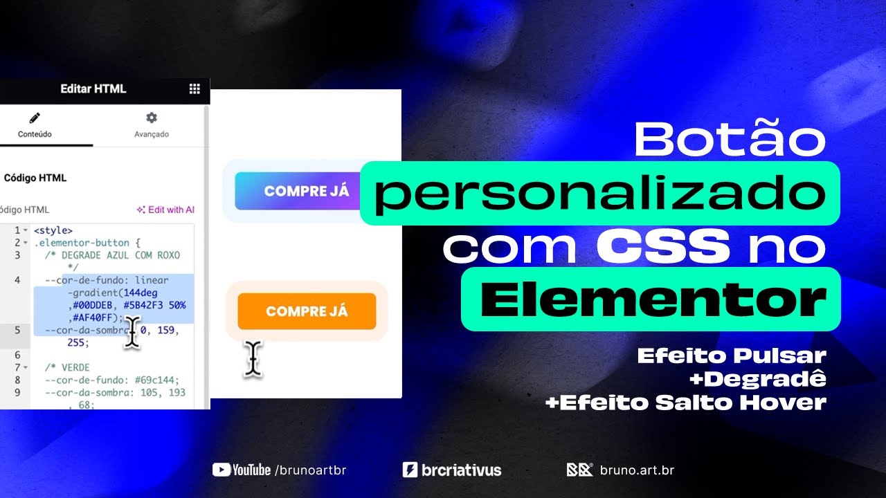 Botão Personalizado Com Css No Elementor Youtube