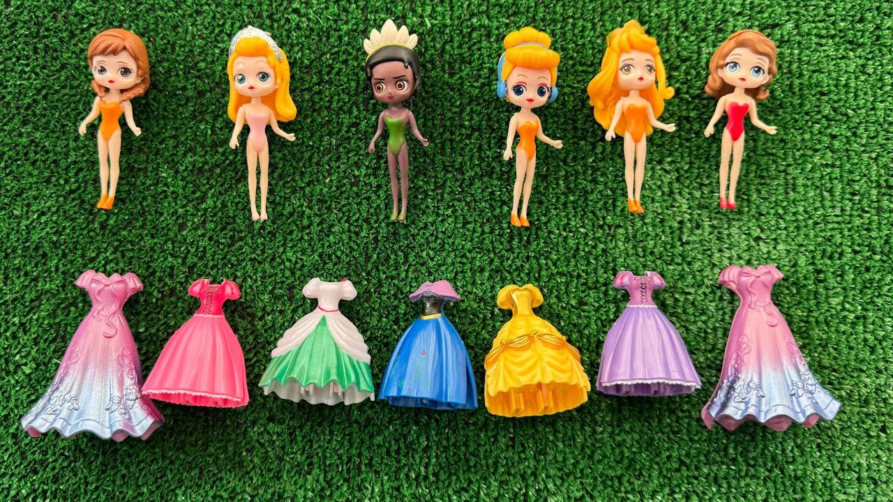 ASMR Unboxing Mattel Disney Princess Spin & Reveal Surprise Dolls ...