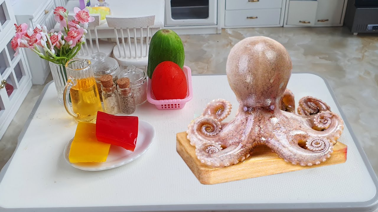 Awesome Miniature Octopus Spice Recipe Idea 🐙| ASMR Mini Cooking Food ...