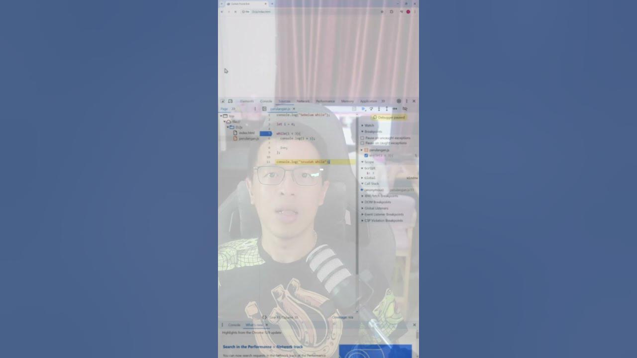 Cara Debug Menggunakan Chrome Developer Tools #skysen #coding #code #programming #javascript ...