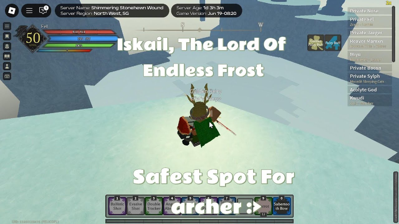 Safest spot for archer to kill the dragon boss (Iskail - The Lord of ...