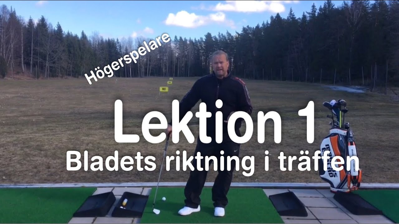 Lektion 1: Bladets riktning i träffen. (Högerspelare). Golfskola med ...