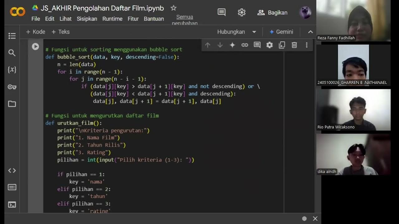 Presentasi JS Pengolahan Daftar Film - Kelompok 5 - YouTube