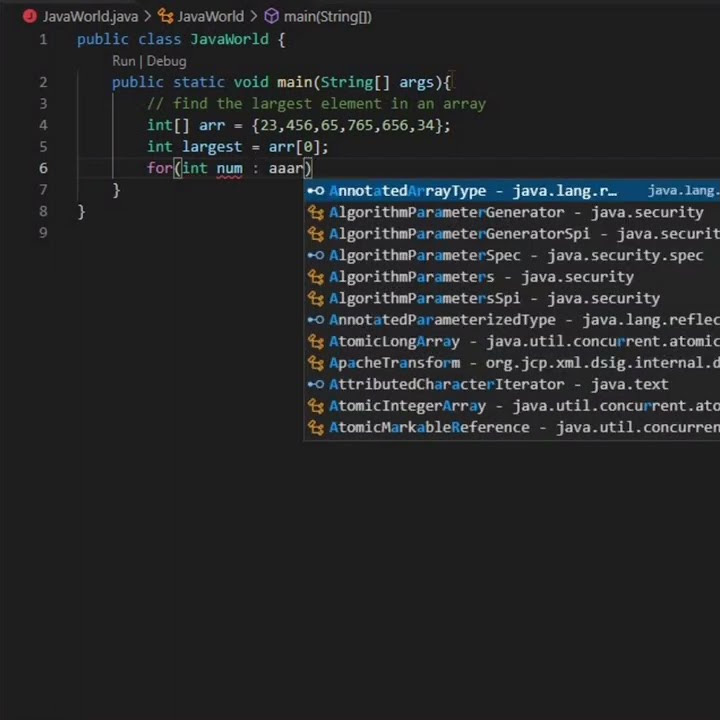 find the largest element in array #java #programming #shorts - YouTube