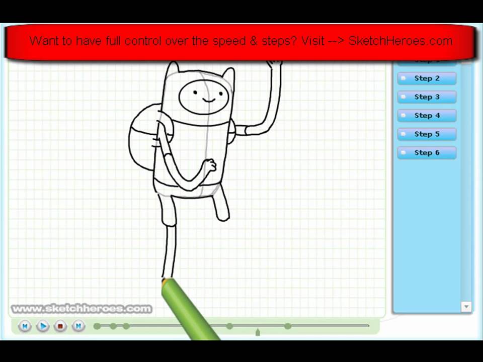 How to draw Finn ( Adventure Time with Finn & Jake) - drawing tutorial ...