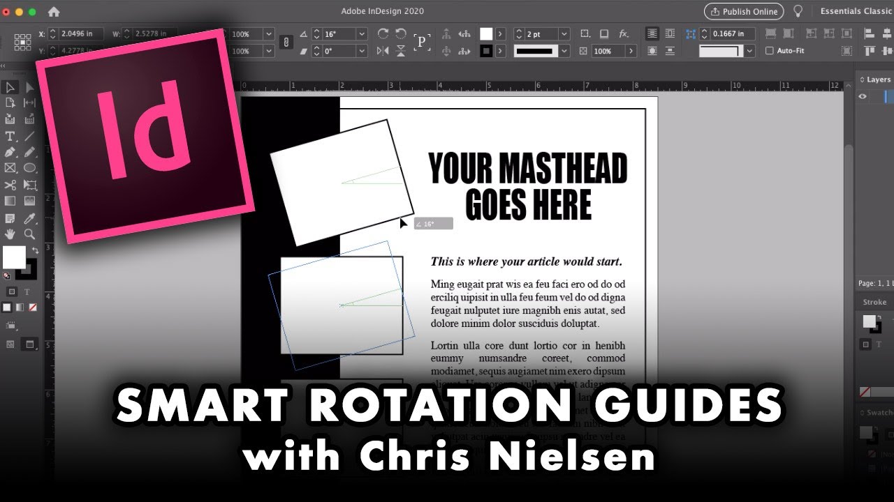 Using Smart Rotation Guides In InDesign YouTube Using Smart Rotation Guides In InDesign YouTube