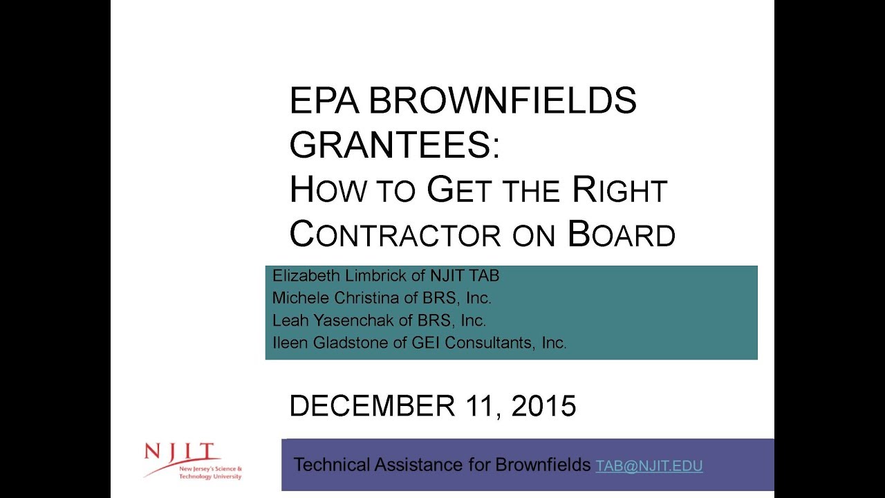 EPA Grantee Consultant Procurement “How to Get the Right Contractor On ...