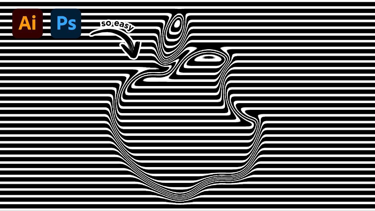 How To Draw Logo Line Distortion Effect with Adobe Illustrator and ...