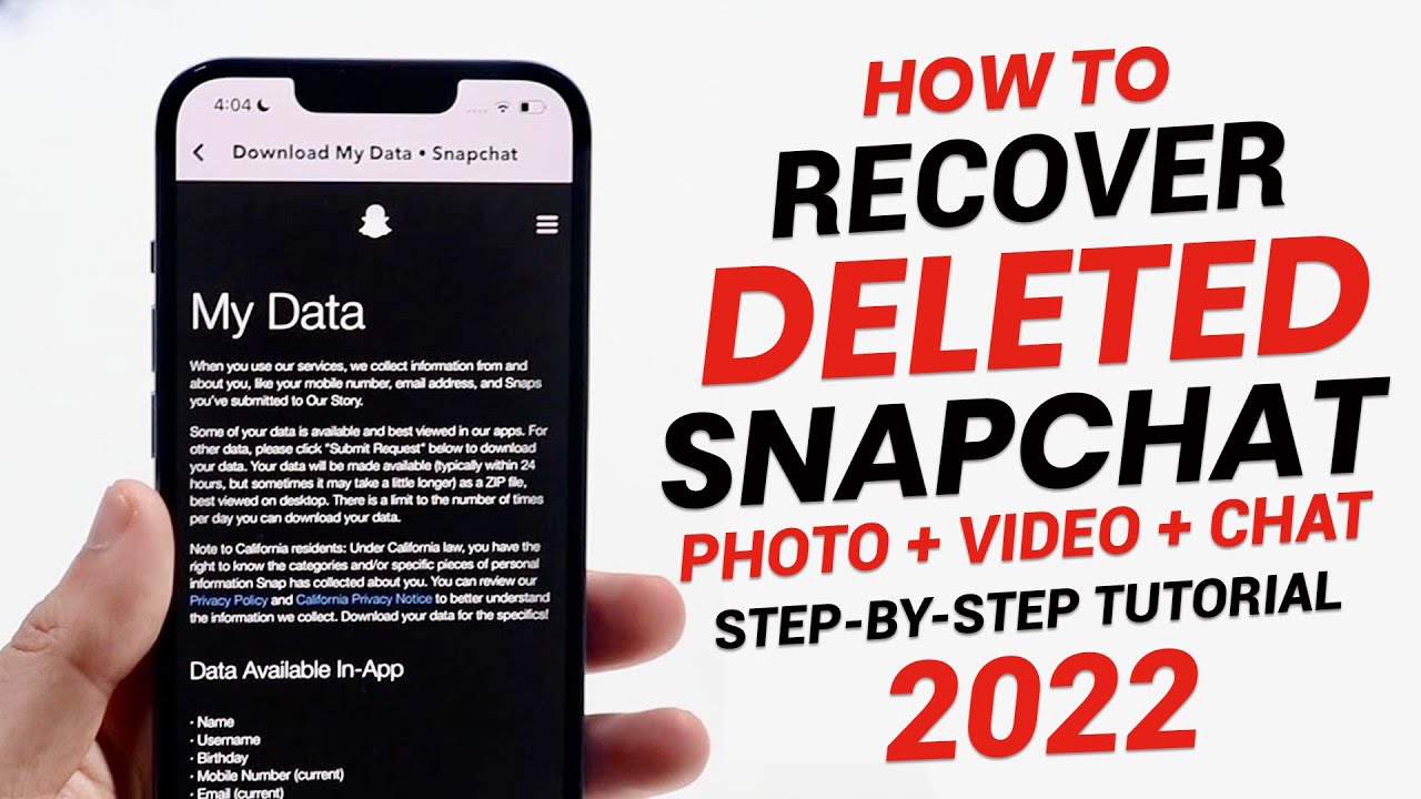 How To Recover Deleted Snapchat Chat, Videos And Photos | Recover ...