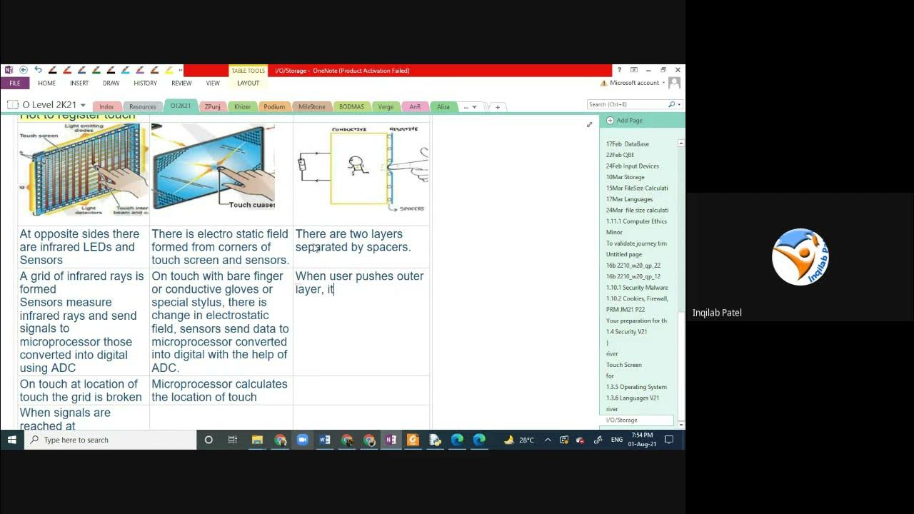 Input output Devices pre-exam revision class for O Level & IGCSE Computer Science by Inqilab ...