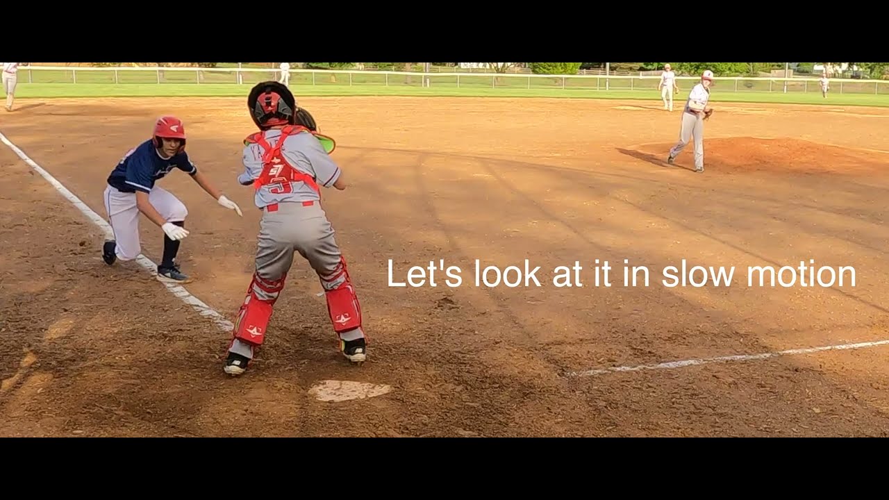 Attempted Steal Home Out at the Plate 5-26-2022 SlowMo - YouTube