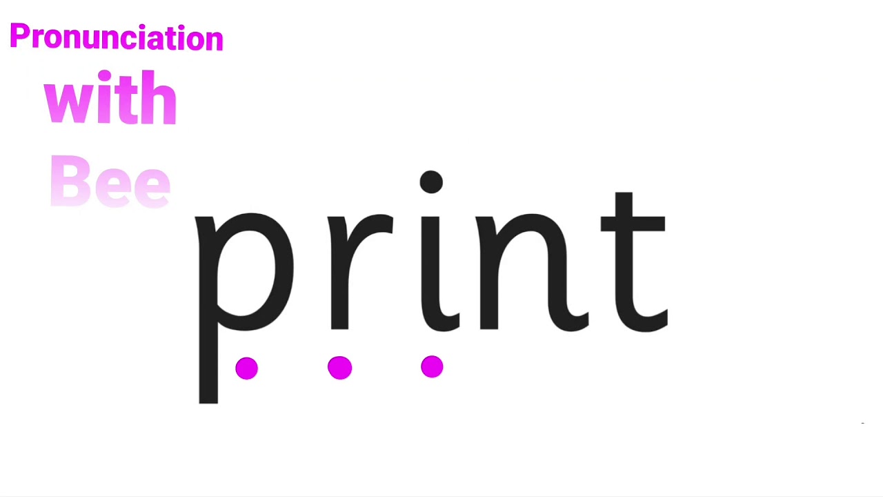 How to Pronounce print -كيف تقول طباعة بالإنجليزي -Blending CCVCC words ...