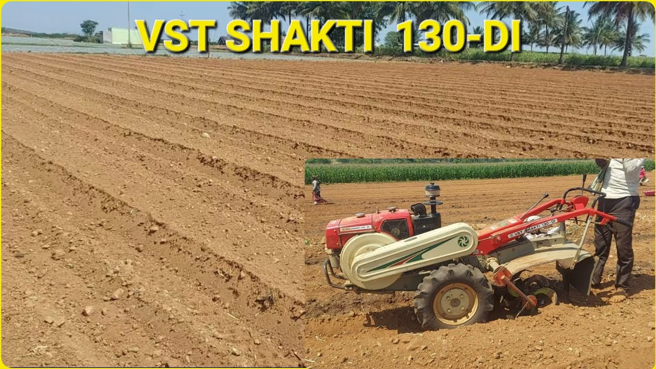 VST SHAKTI 130-DI Power tiller @Bed maker @ Multi purpose use📹 - YouTube