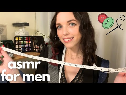 Men's Tailor Shop ASMR🧵 | Detailed Suit Fitting,Measuring You, Soft Spoken Roleplay, Fabric ...