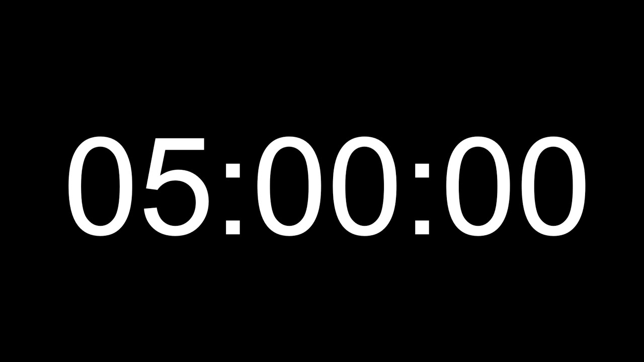 5 Hour Countdown Timer & Alarm - YouTube