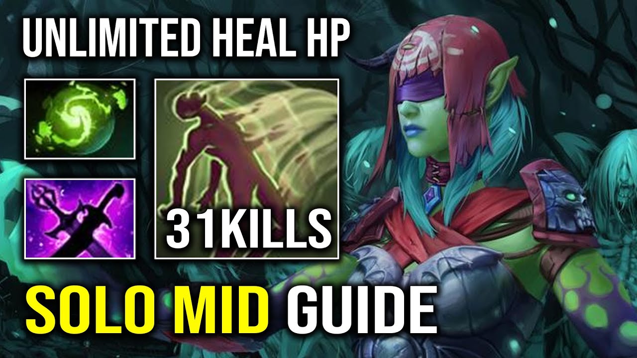 How to Solo Mid Death Prophet in 7 32e with Level 30 Unlimited Heal Spirit Siphon Dota 2 - YouTube