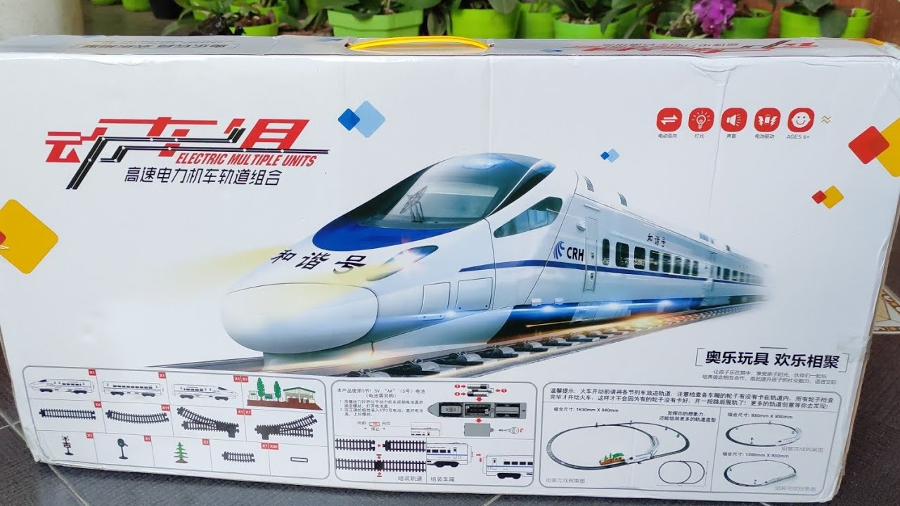 Unboxing Mainan Kereta Api Cepat Electric Multiple Units (EMU) yang Pas ...