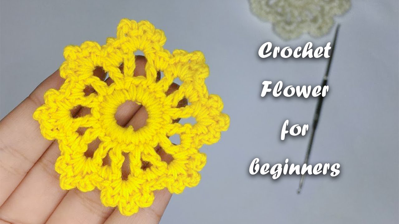 🌸Crochet Flower Applique Tutorial for Beginners | Learn the Art of ...