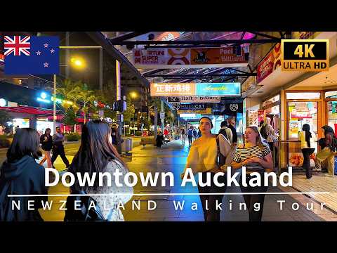 4K New Zealand Walk 🇳🇿 Auckland City Center - Nightlife & City Vibes | May 2026