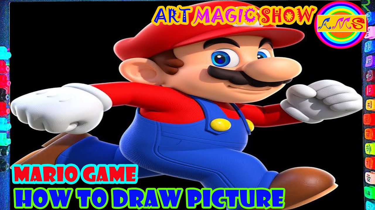 Mario Draw By Art Magic Show | How To Draw the Picture You Can Draw Too ...