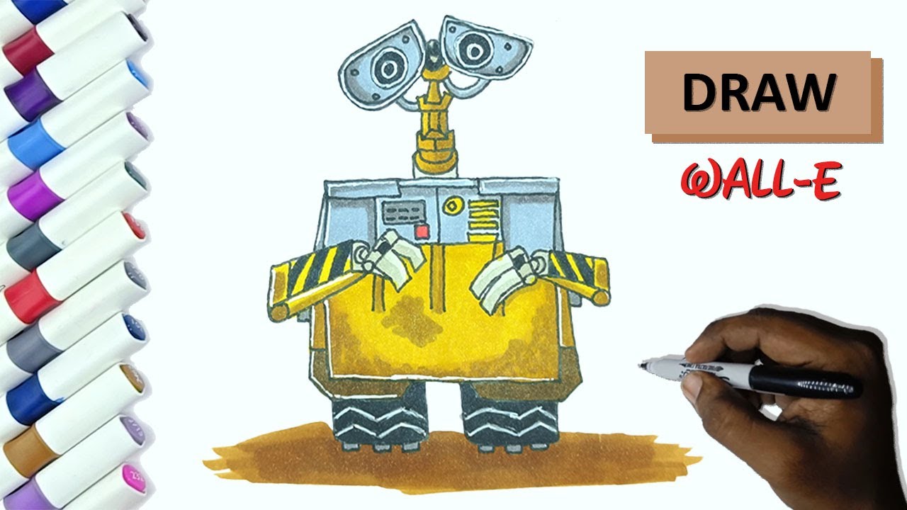Drawing Wall-E !!! How To Draw Wall-E - YouTube