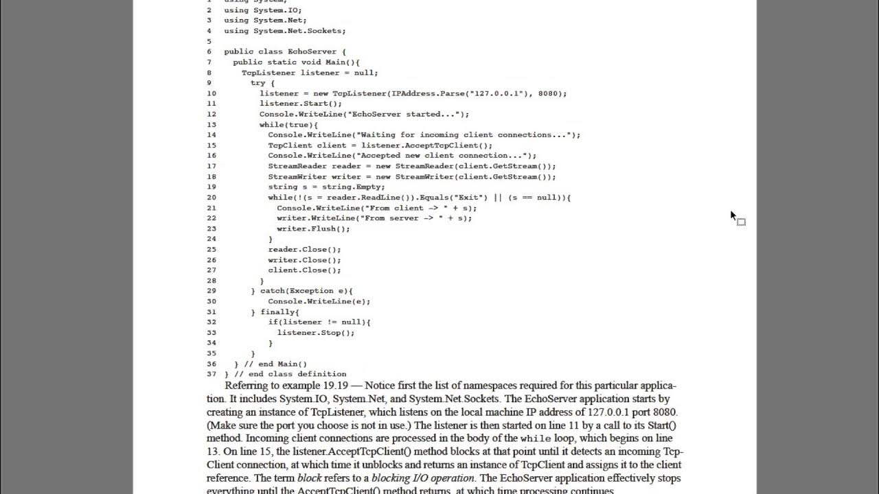 C# Network Programming: Intro to TCPListener & TCPClient Classes - YouTube