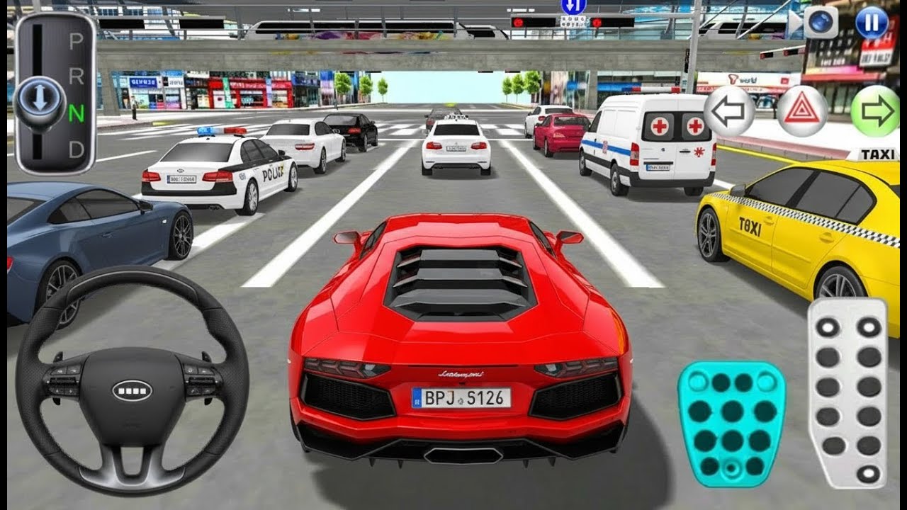 3D Driving Class Simulation -- Funny Police Officer Refuel His Super ...