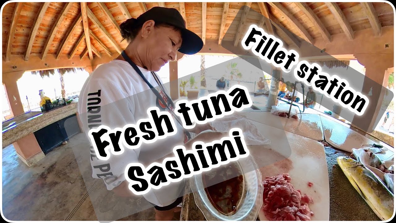 Would you try fresh tuna sashimi at the fillet station? - YouTube