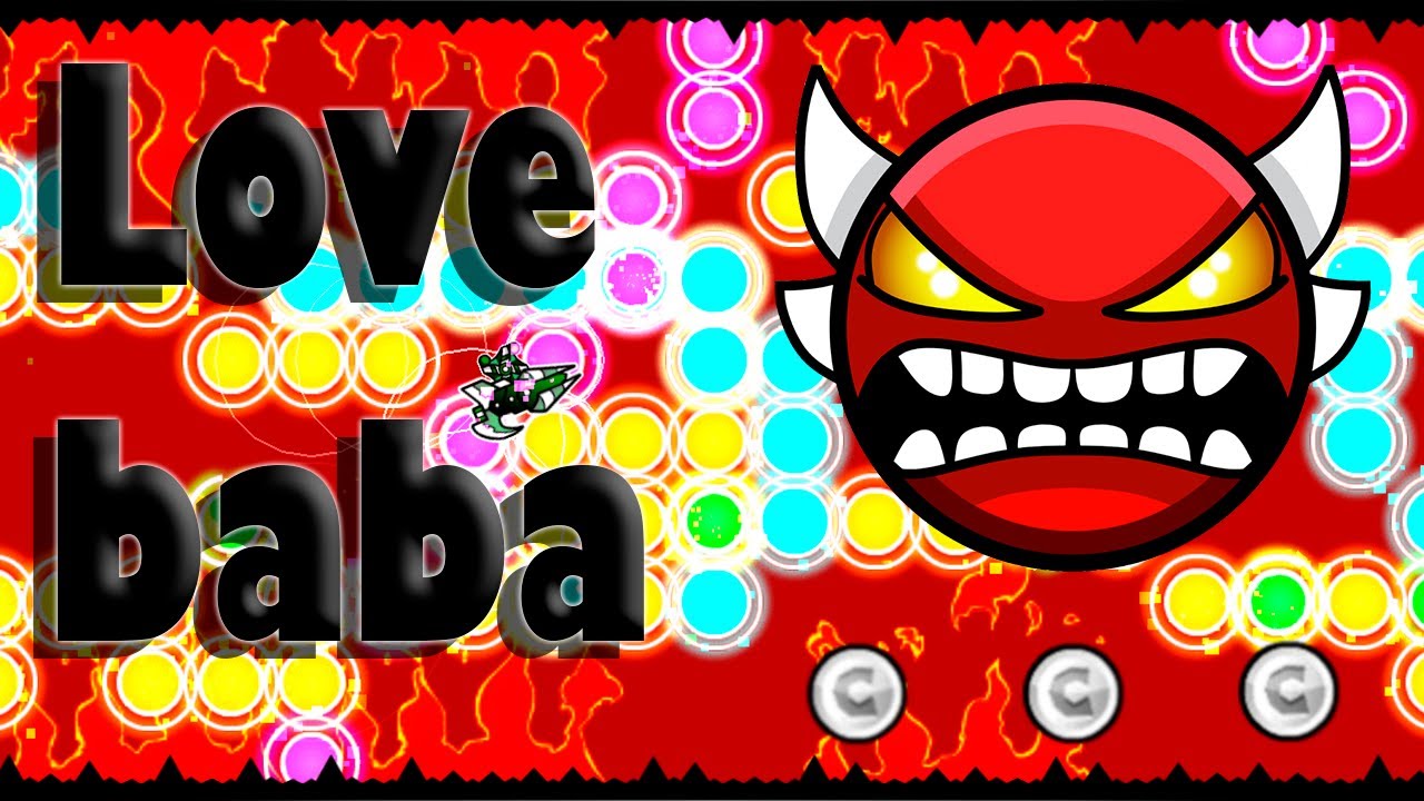 Love baba by Zobros 100% (3 Coins) | Insane Demon | Geometry Dash - YouTube