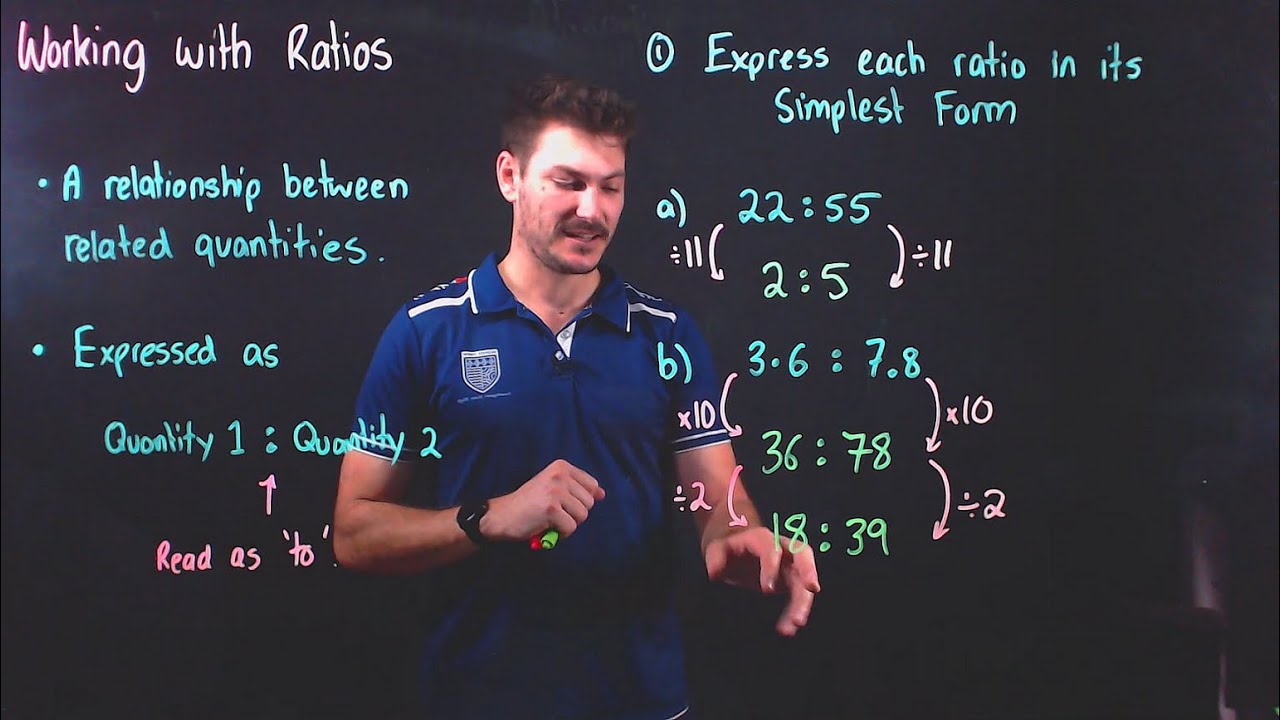 How to simplify ratios and solve problems involving ratios - YouTube