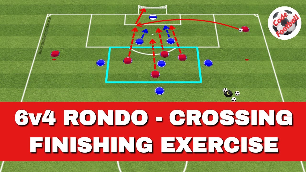 6v4 rondo, crossing, and finishing drill! - YouTube