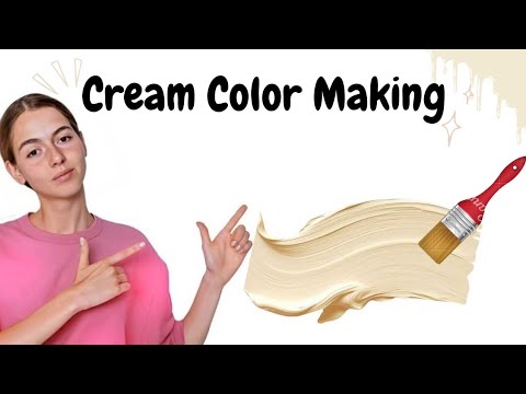 How to make Cream Color | Cream Color Making | Acrylic Color Mixing ...